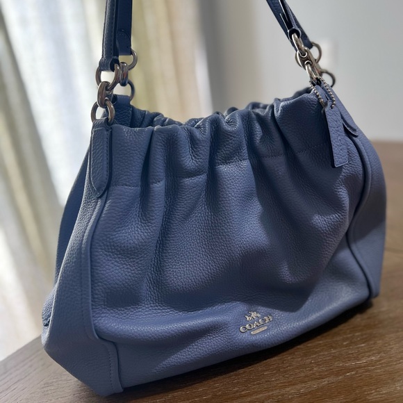 Coach | Bags | Coach Kristy Purse Pebbled Leather Periwinkle Color Used ...